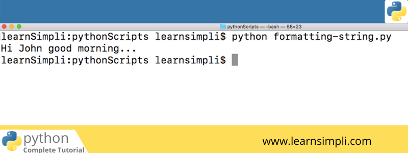 String Interpolation In Python 3 Learn Simpli